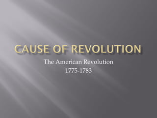 Cause Of Revolution | PDF