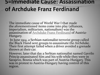 Cause of ww1 | PPTX