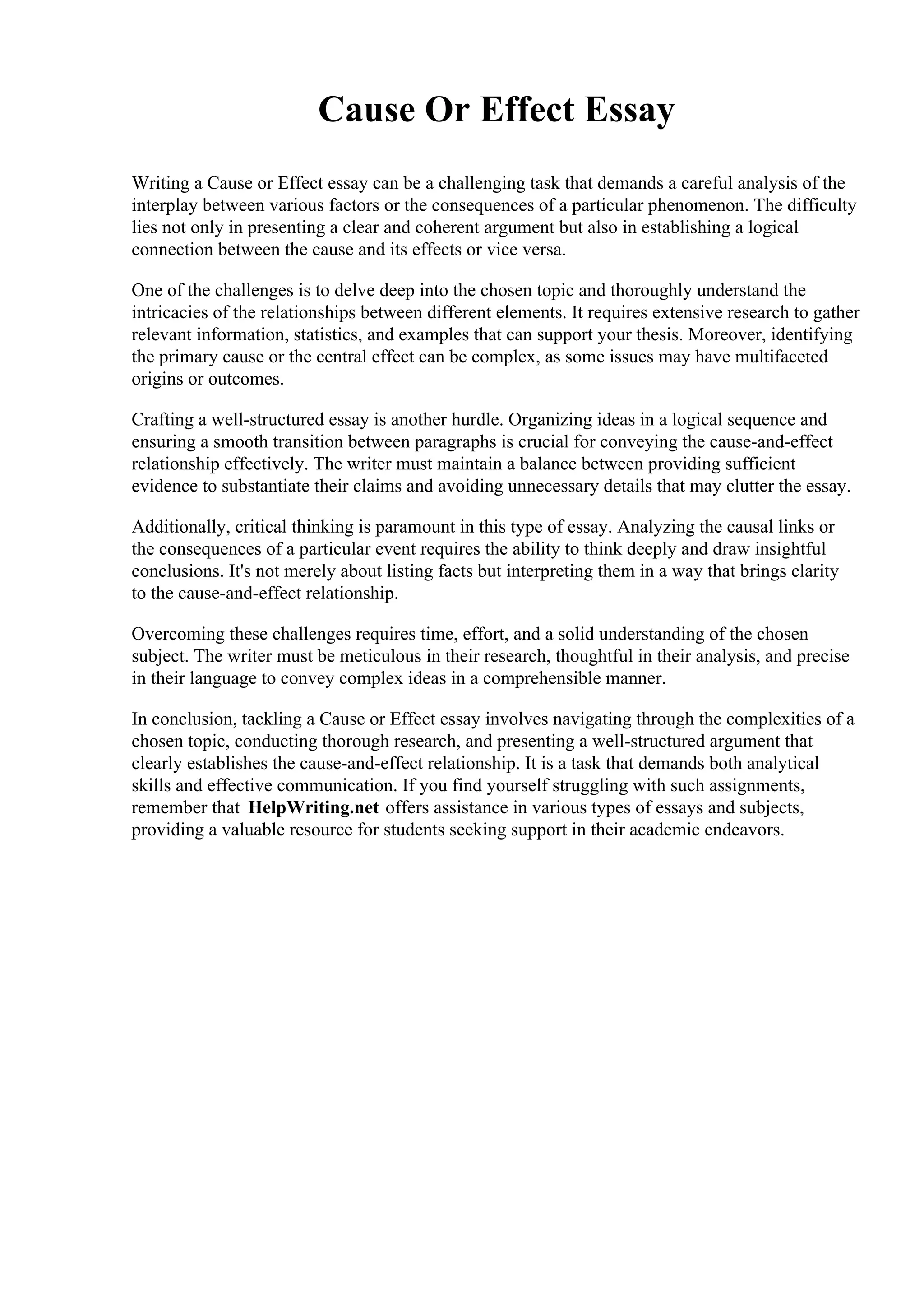 Cause Or Effect Essay.pdf