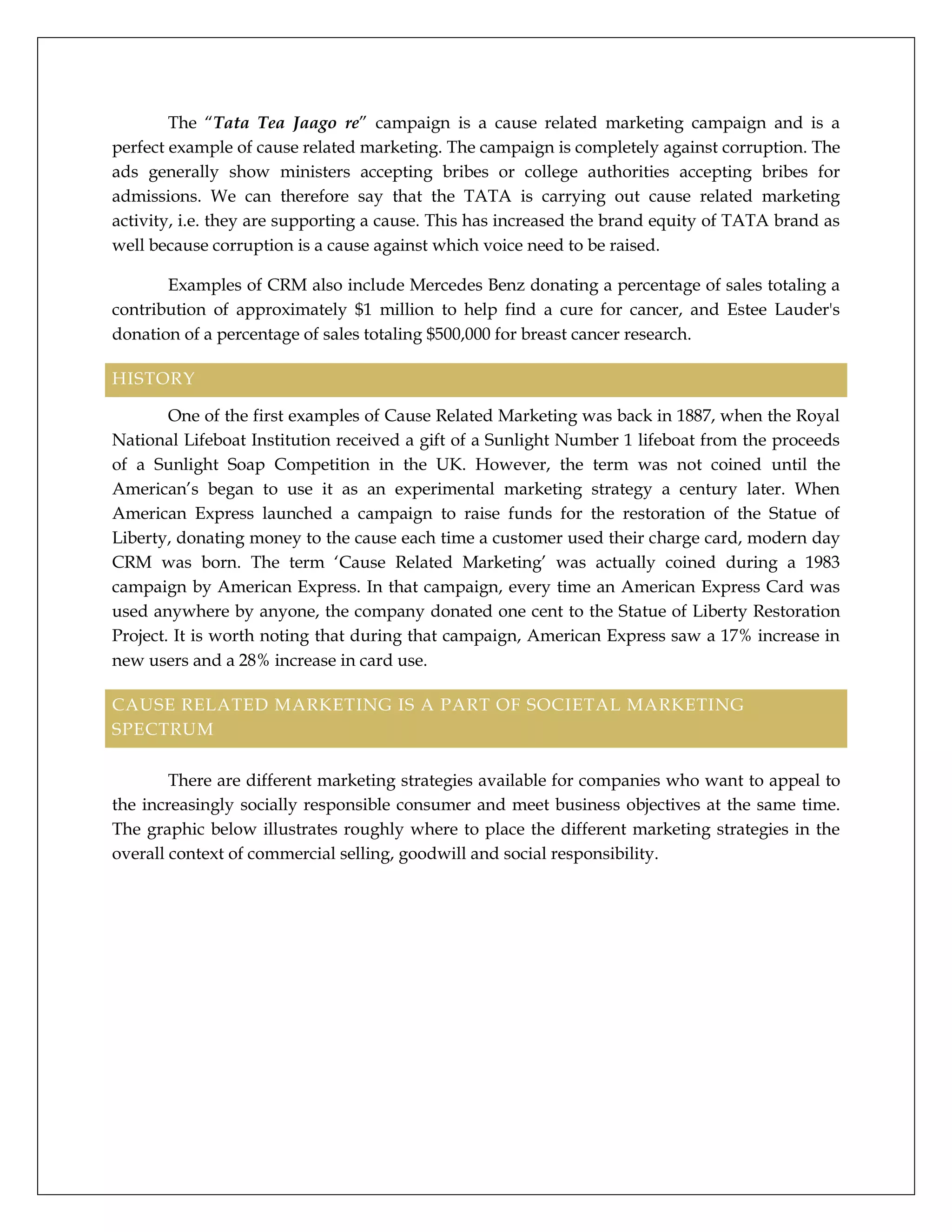 Cause related marketing | PDF