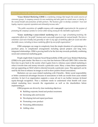 Cause related marketing | PDF