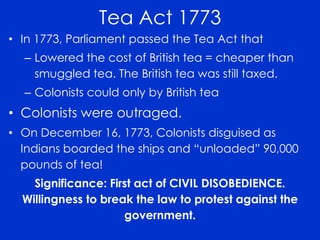 Causes of the American Revolution | PPTX