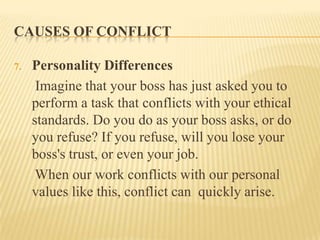 Causes and stages of conflict | PPTX