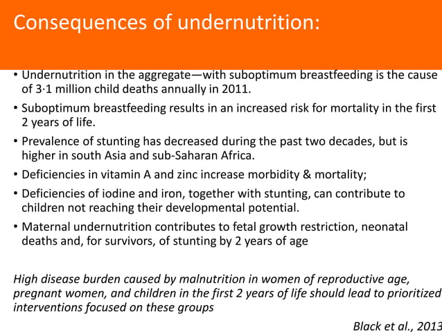 Causes - Consequences of Undernutrition ICPD - UNICEF.pdf | Nutrition ...