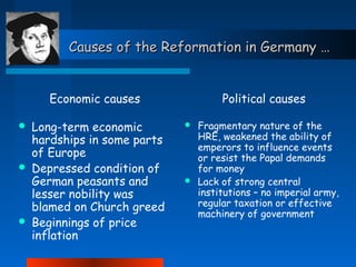 Causes of the Reformation | PPT