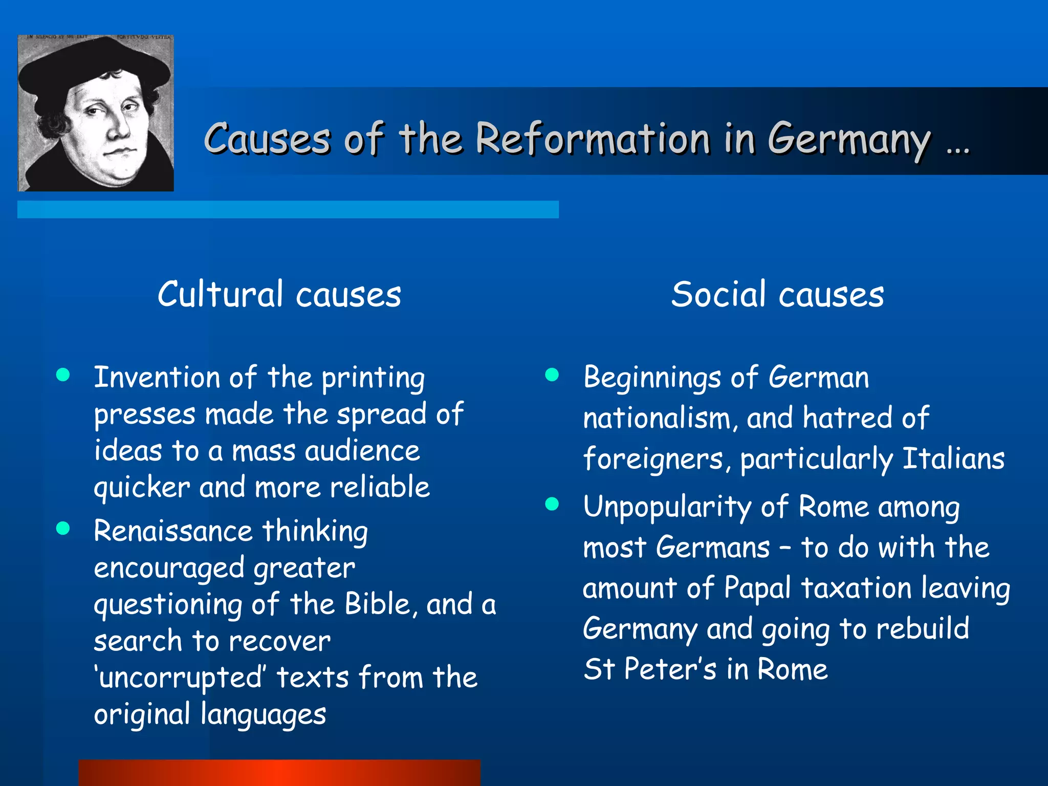 Causes Of The Reformation | PPT