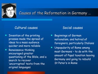 Causes Of The Reformation | PPT