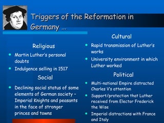Causes Of The Reformation | PPT