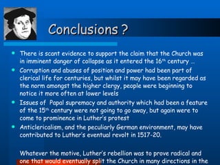 Causes Of The Reformation | PPT