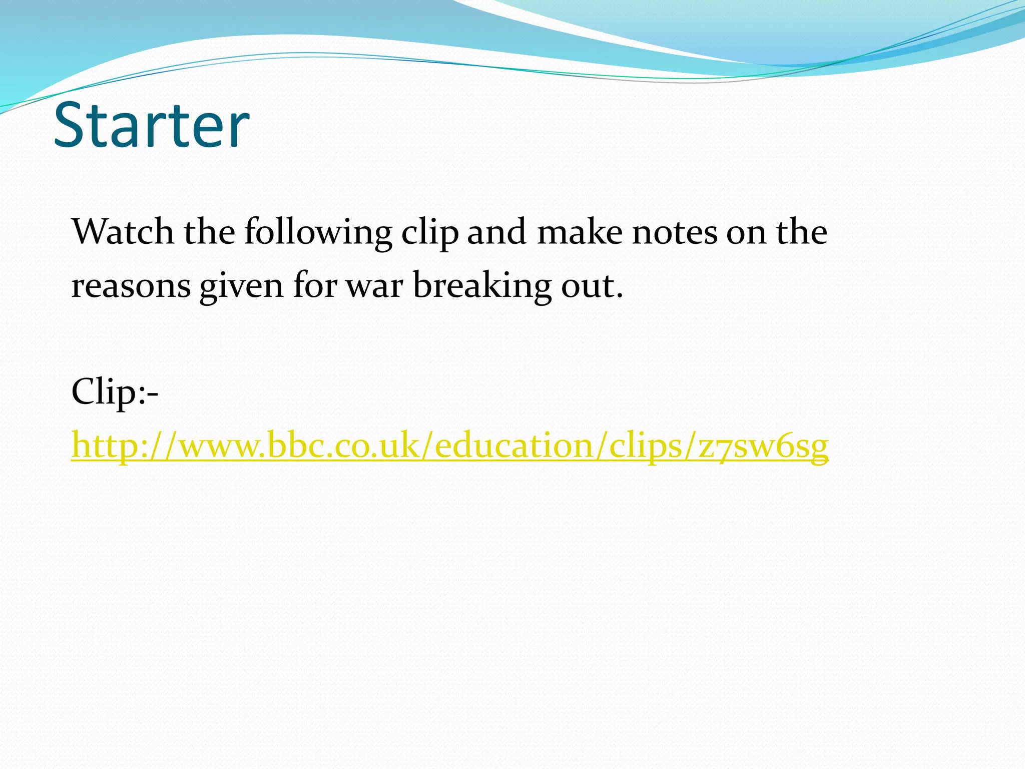 the causes of the first world war. | PPTX