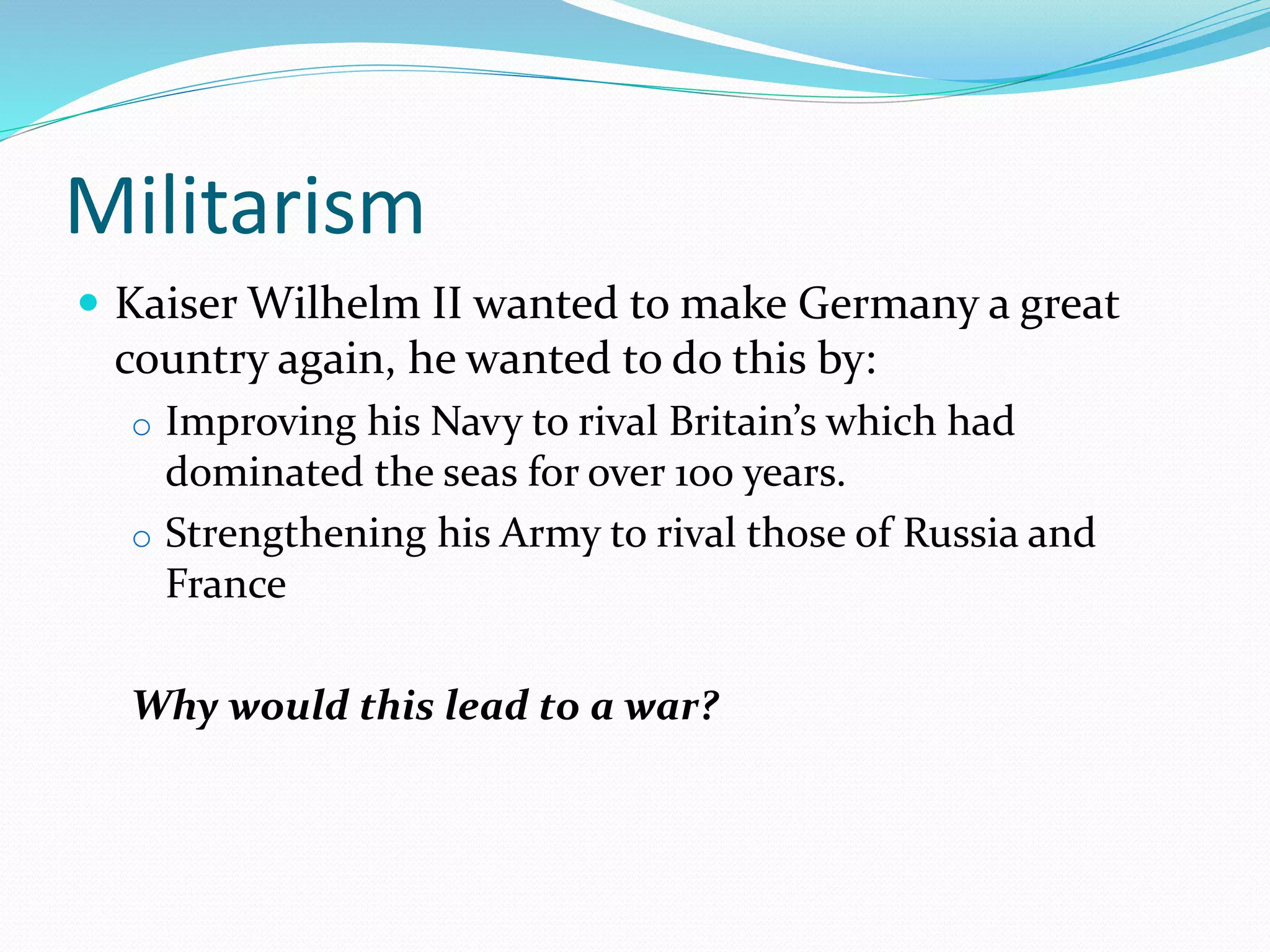 the causes of the first world war. | PPTX