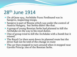 the causes of the first world war. | PPTX