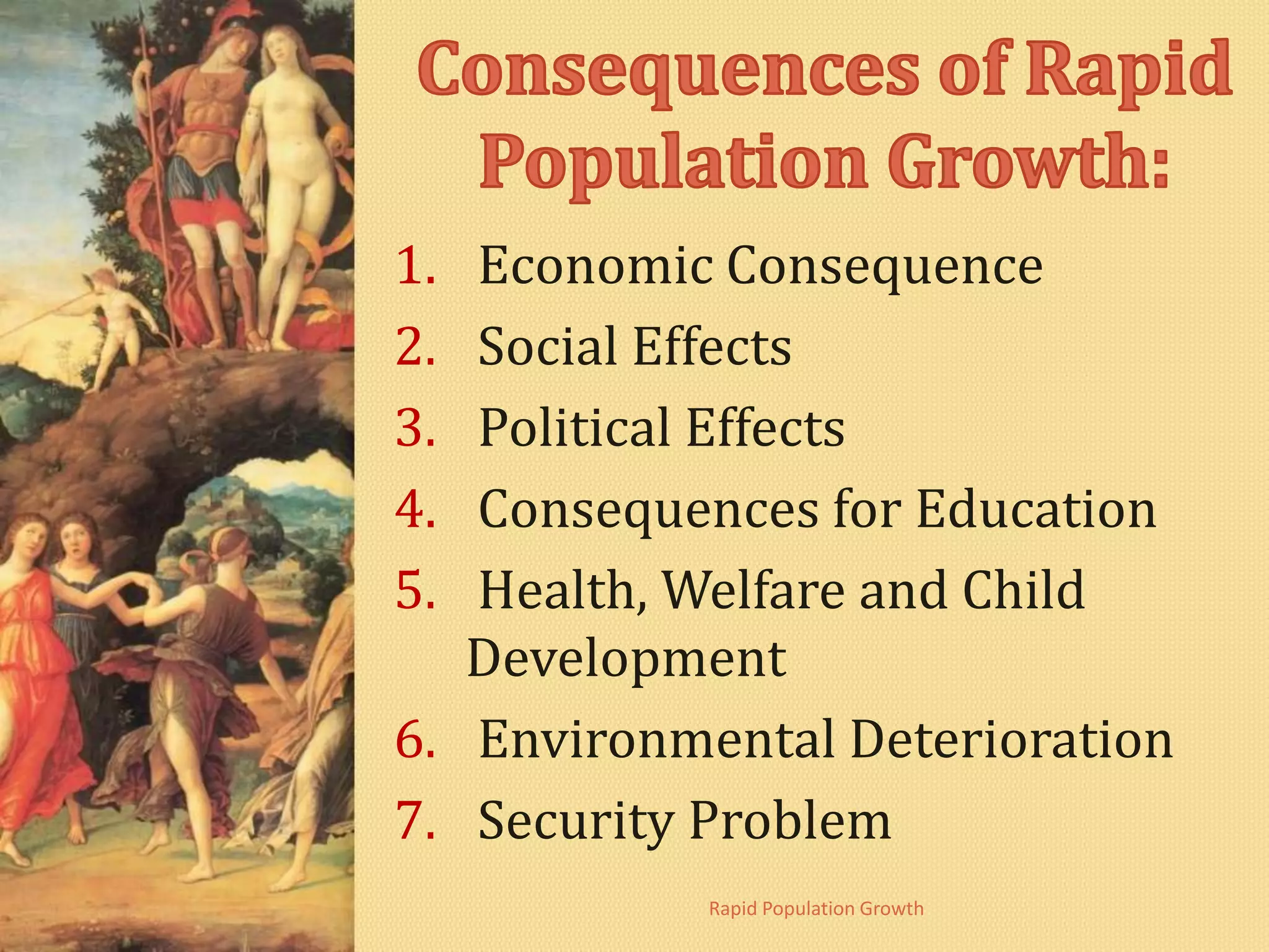 Causes and Consequences of Rapid Population Growth | PPTX