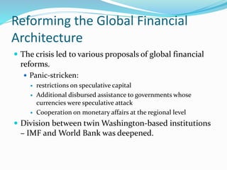 Causes and Consequences of the Asian Financial Crisis | PPTX ...