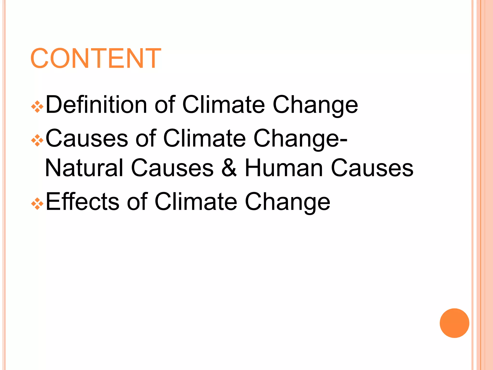 Causes and effects of climate change | PPTX