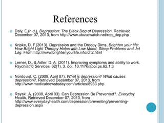 Causes and effects of depression | PPTX