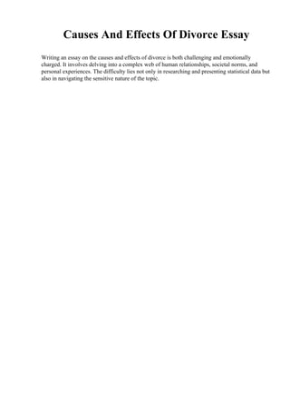 Causes And Effects Of Divorce Essay.pdf