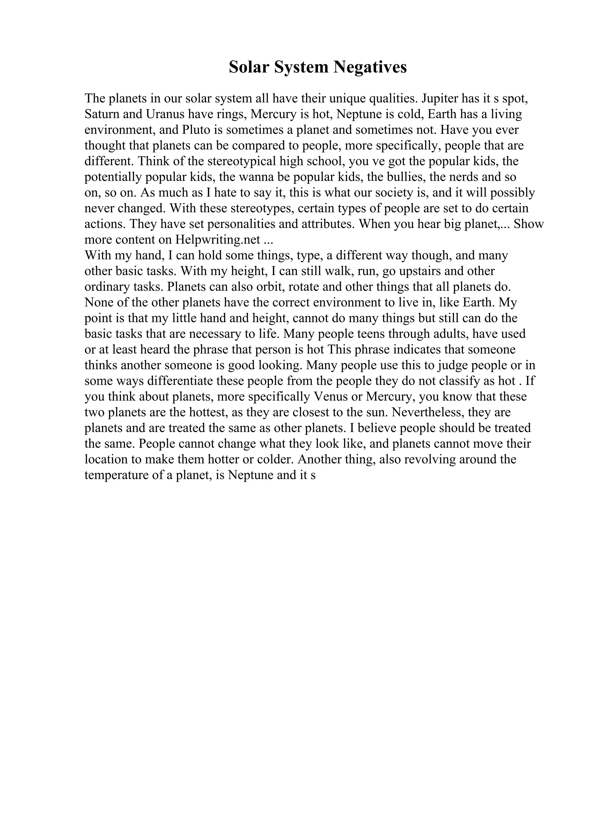 Causes And Effects Of Global Warming Essay | PDF