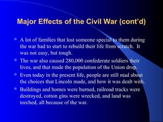 Causes and Effects of the cCvil War | PPT