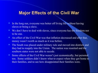 Causes and Effects of the cCvil War | PPT