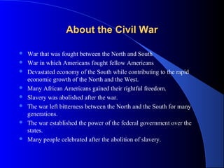 Causes and Effects of the cCvil War | PPT