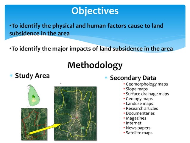 Land subsidence in Matale, Sri Lanka | PPTX | Geography | Science