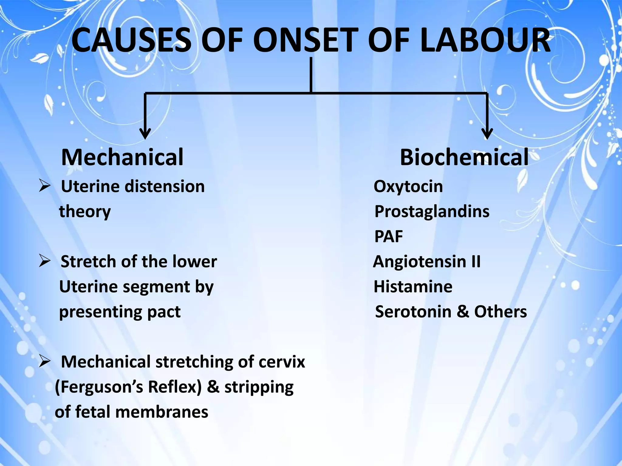 Causes and onset of labour | PPTX