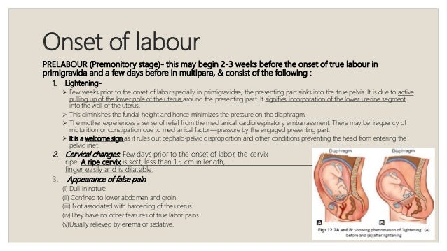 Causes and onset of normal labour
