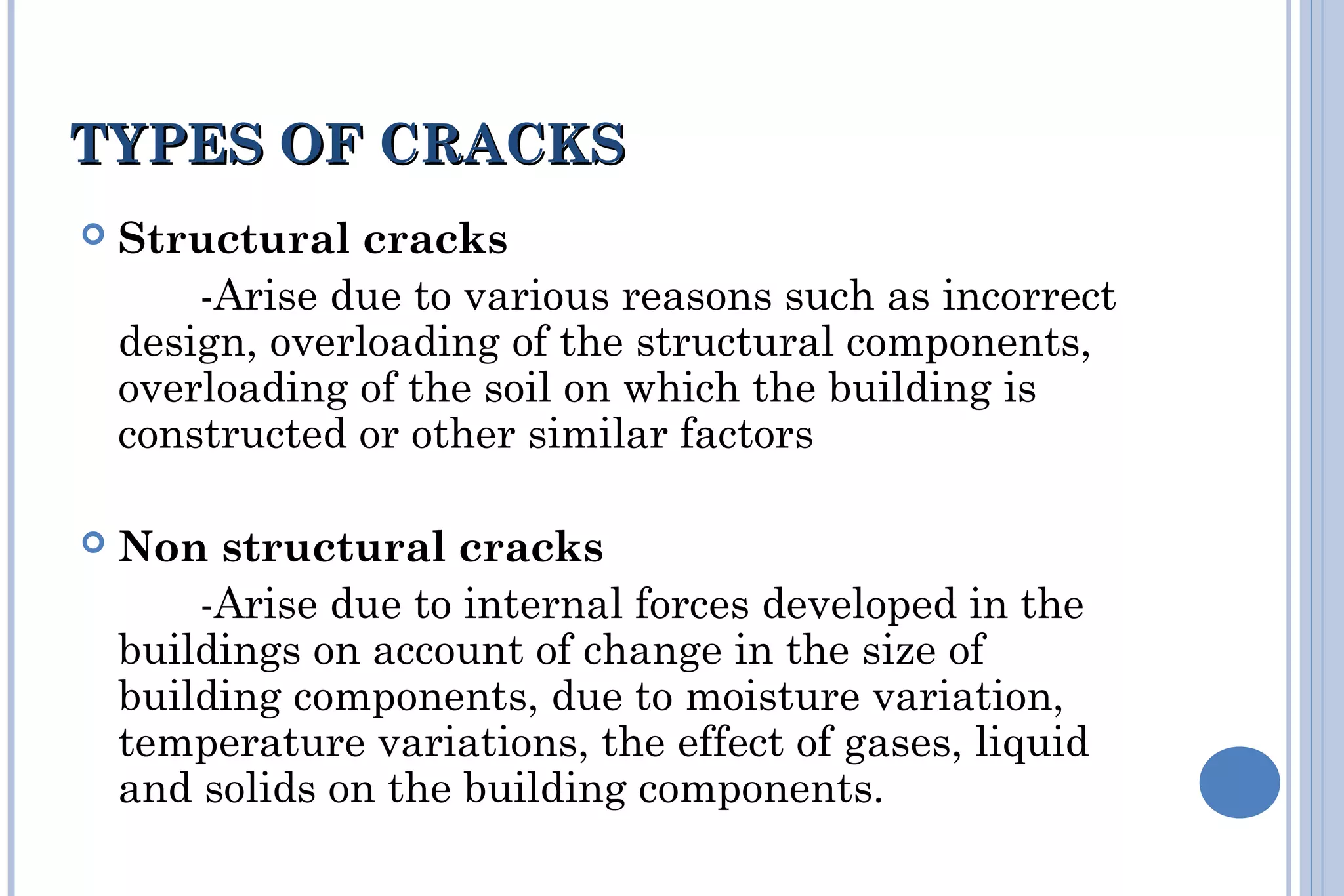 Causes and prevention of cracks in buildings | PPT