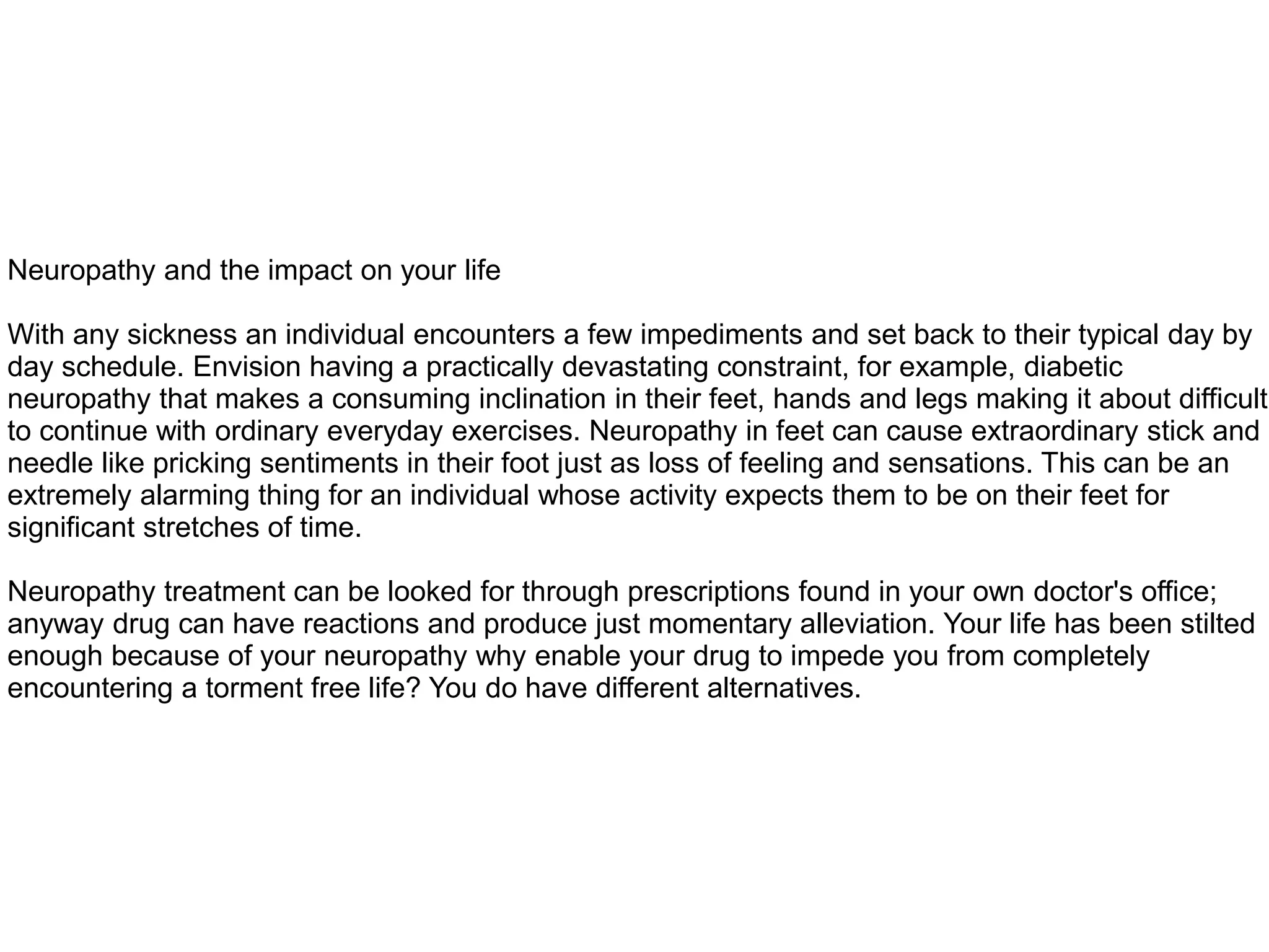 Causes and treatment for neuropathy | PPT