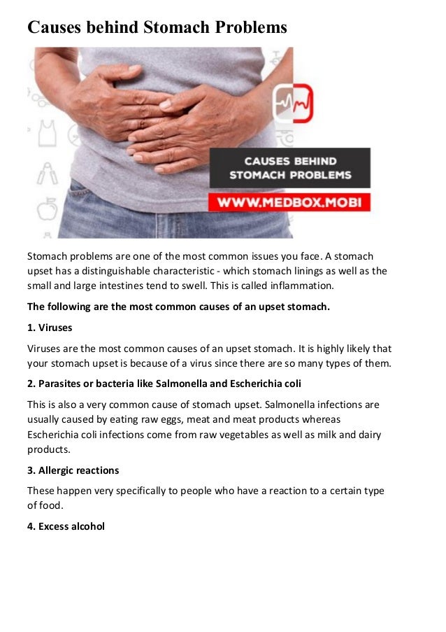 Causes behind stomach problems