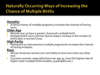 Causes & Complications Of Multiple Births | PPT
