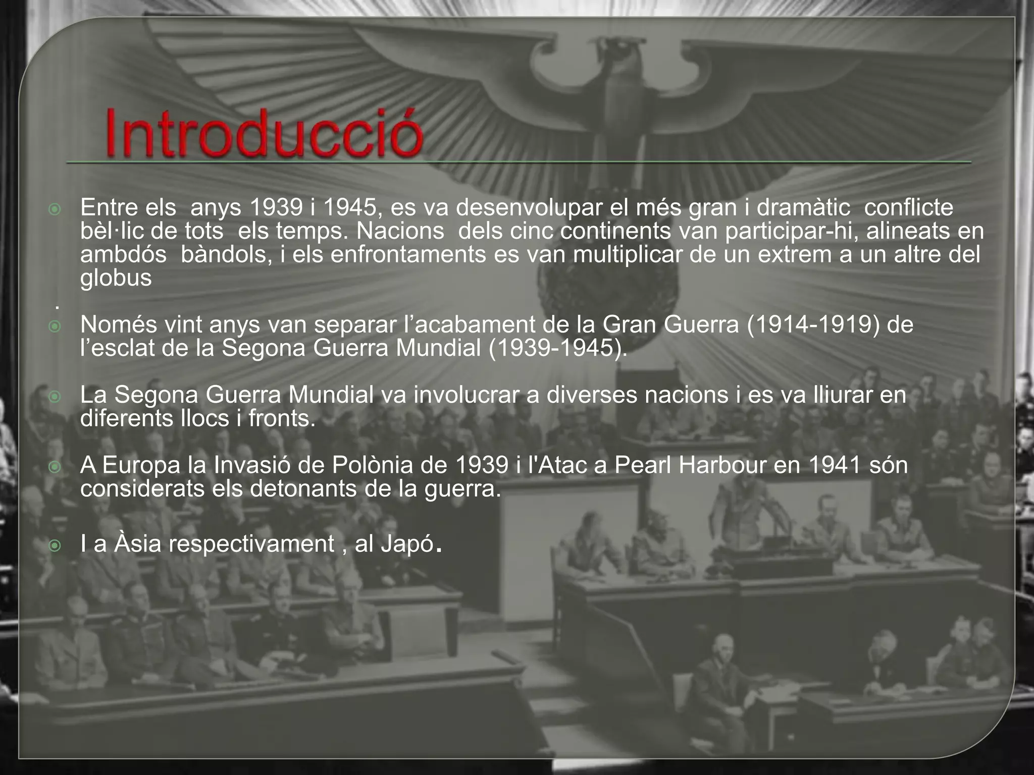 Causes de la segona guerra mundial. IES JosepTapiró. | PPTX