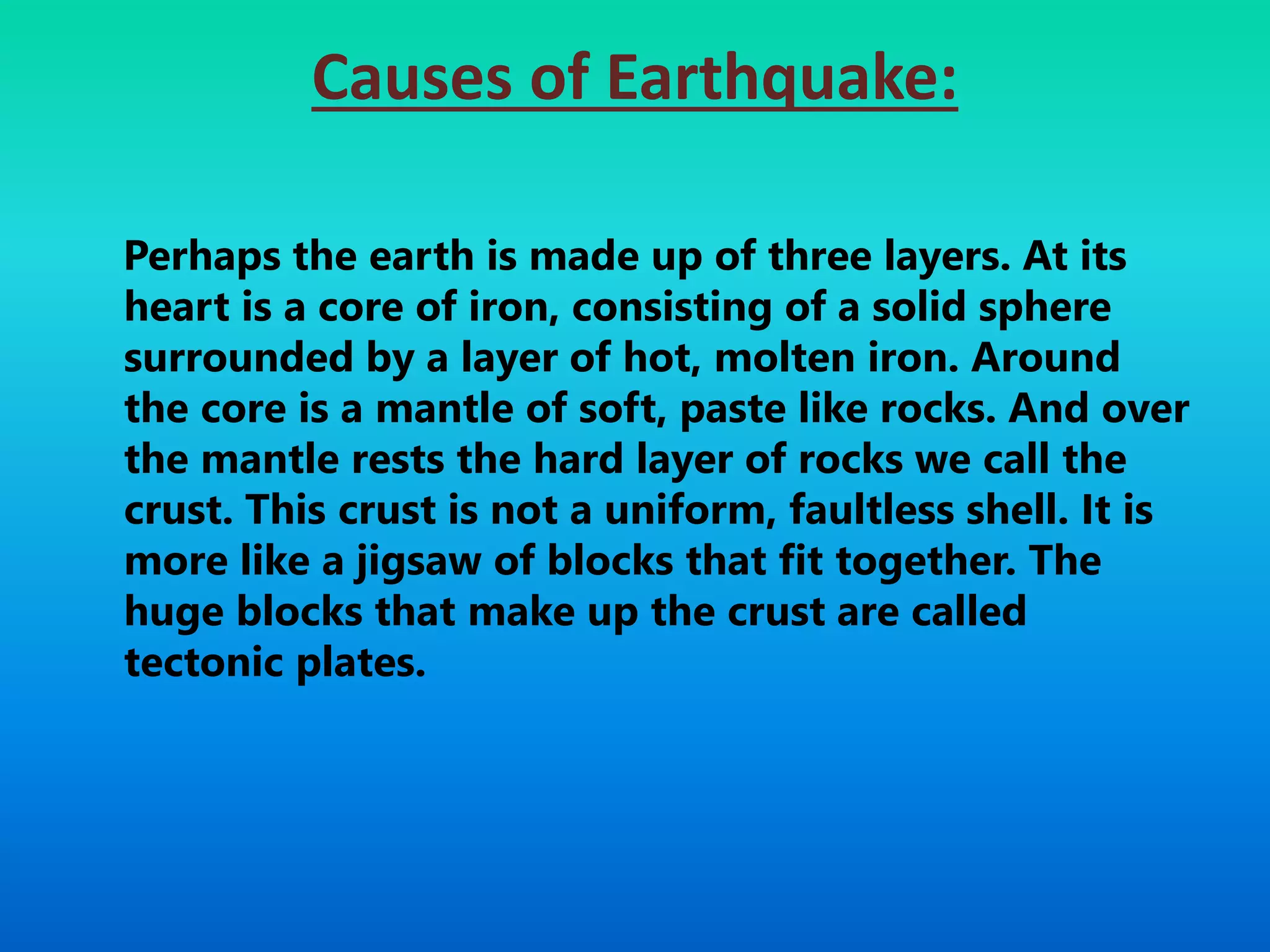 Causes, Effects and Precautions against Earthquake | PPTX