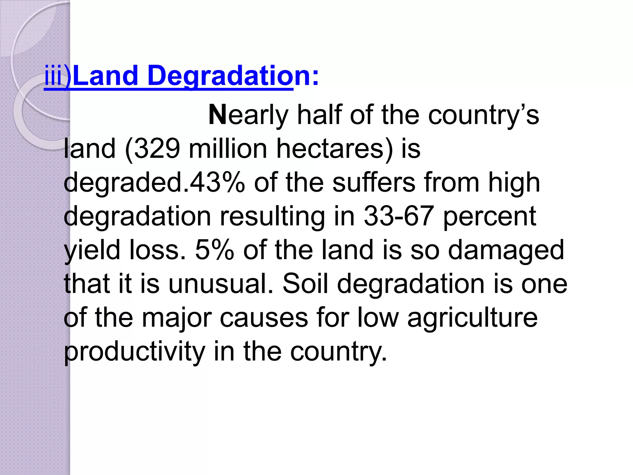 Causes for low productivity in Agriculture and Measures to Improve | PPTX
