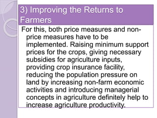 Causes for low productivity in Agriculture and Measures to Improve | PPTX