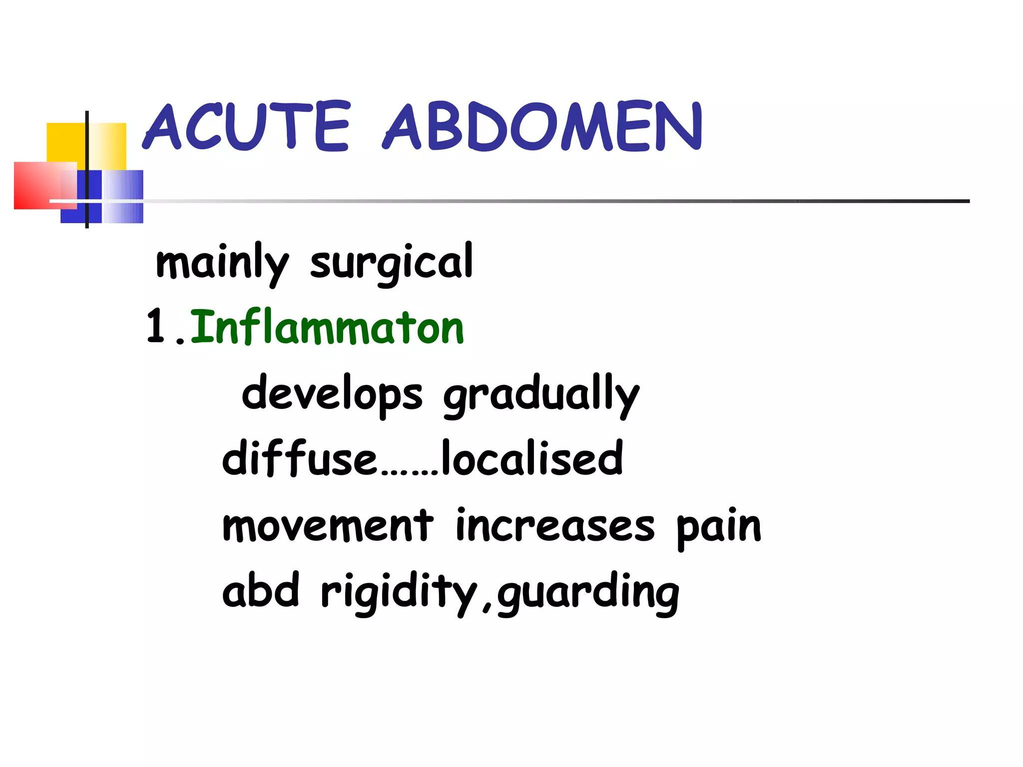 Causes of abdominal pain | PPT | Digestive Disorders | Diseases and ...