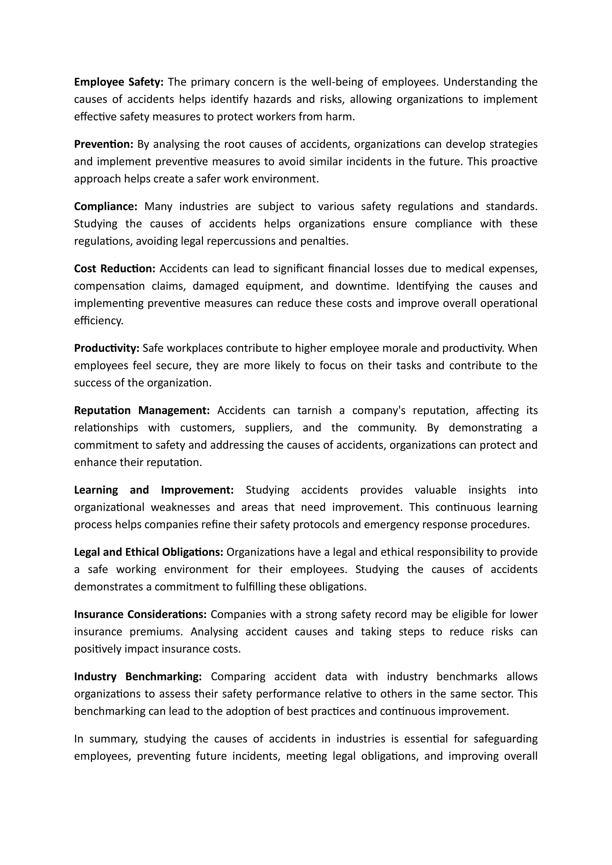 Causes of Accidents in Industries SHE.docx