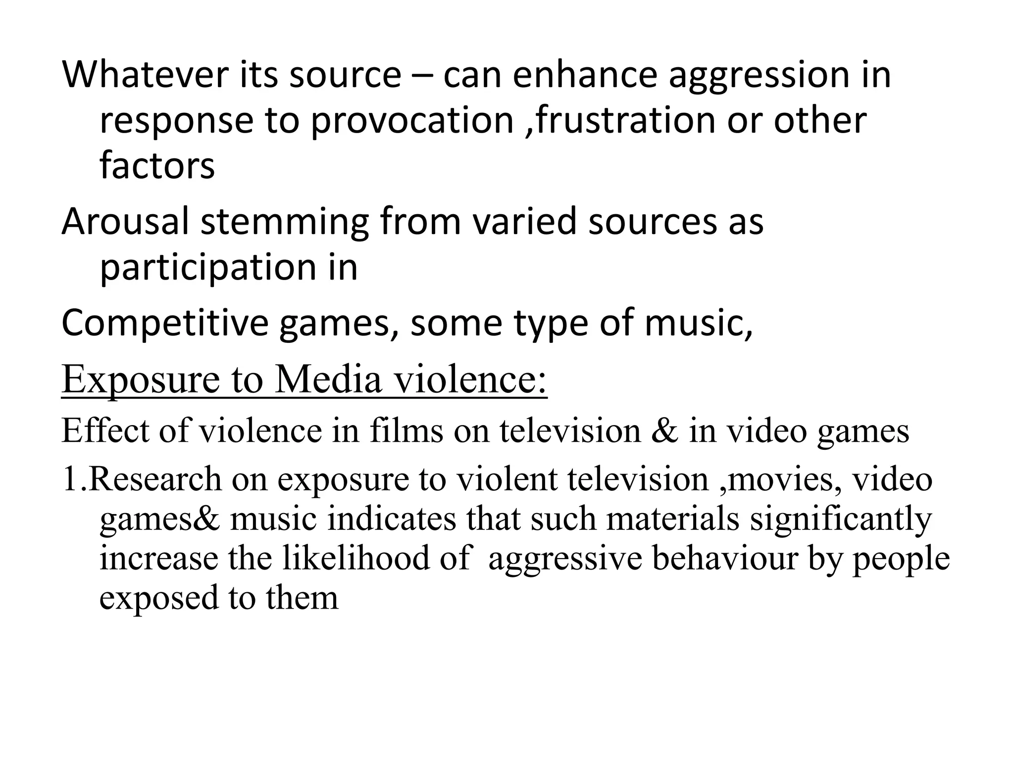 Causes of aggression copy | PPTX