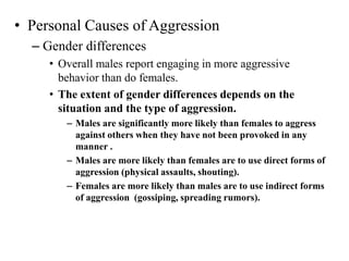 Causes of aggression copy | PPT
