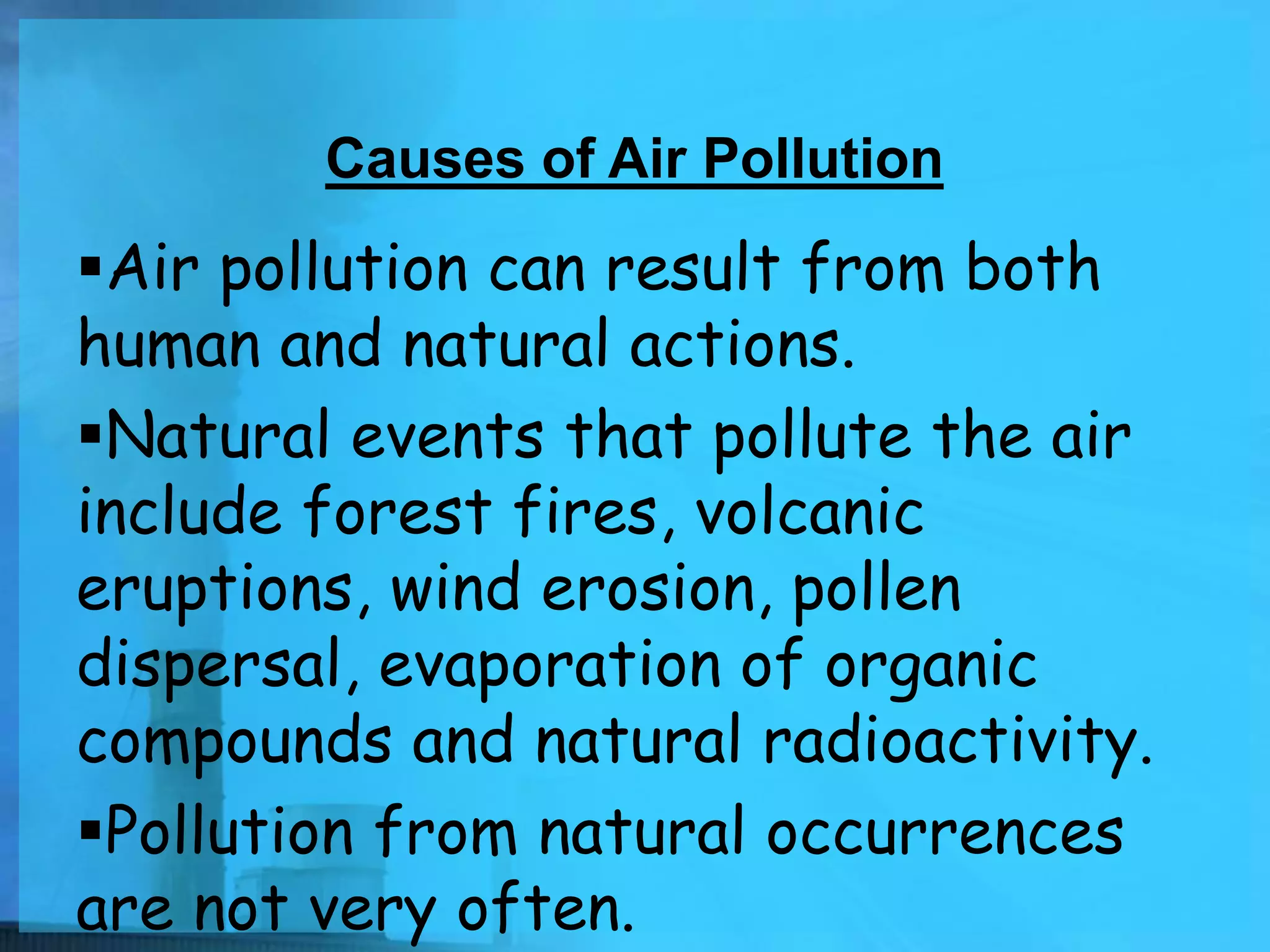 Causes of air pollution | PPTX