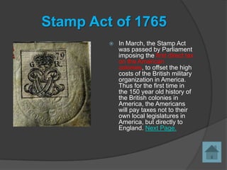 Causes of american revolution | PPTX