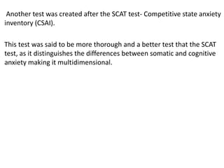 Causes of anxiety in sport | PPTX