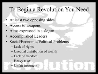 Causes of a revolution | PPT