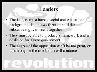 Causes of a revolution | PPT