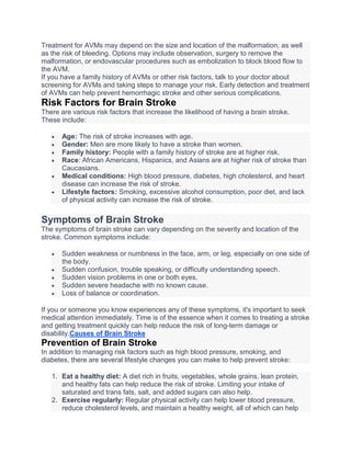 Causes of Brain Stroke. | PDF