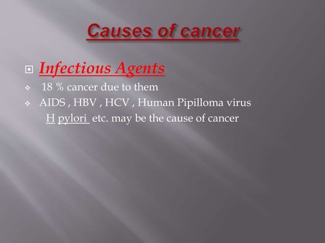 Causes of cancer | PPTX