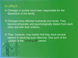 Causes of change in the family | PPTX