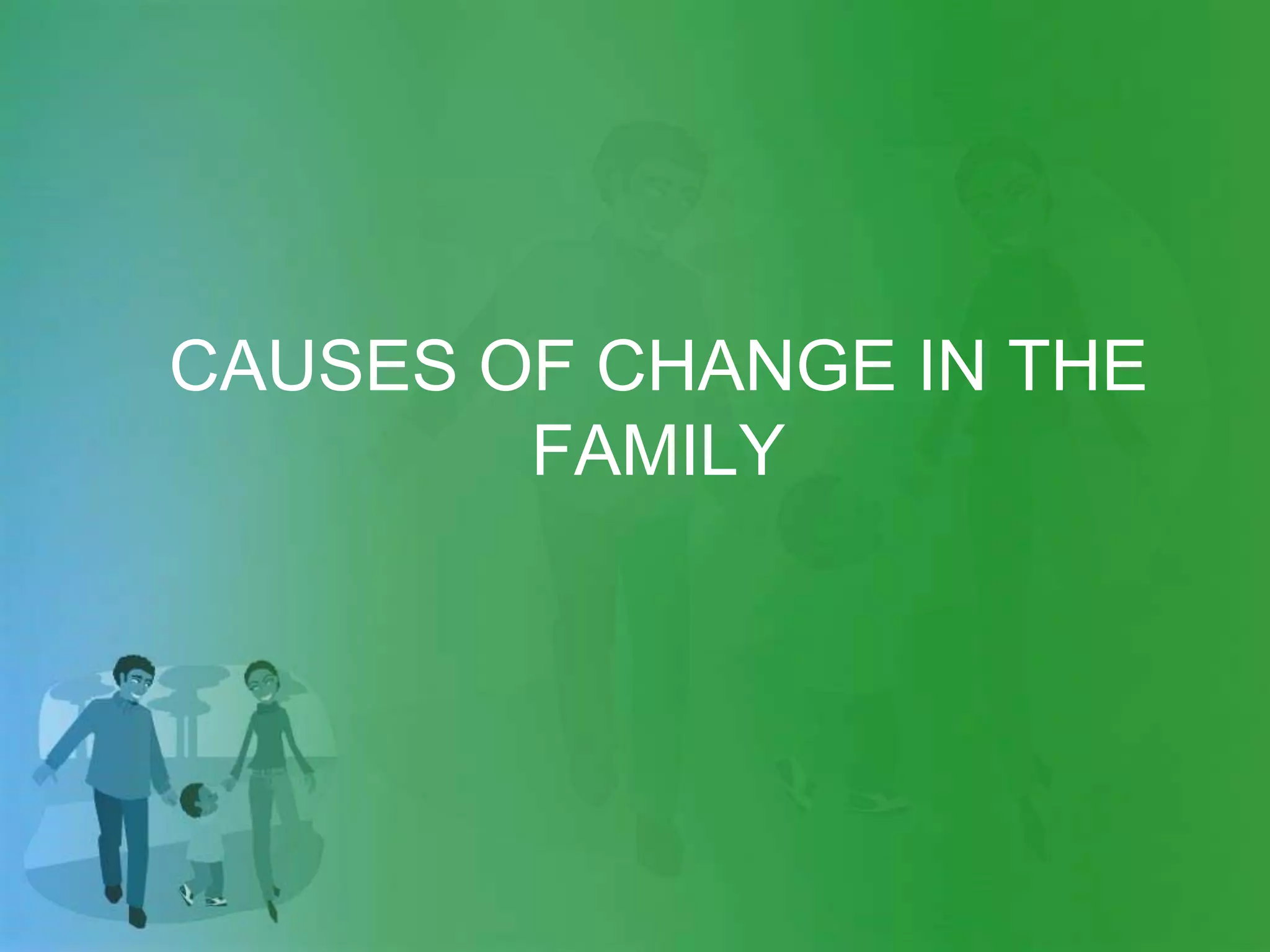 Causes of Change in the Family | PPTX
