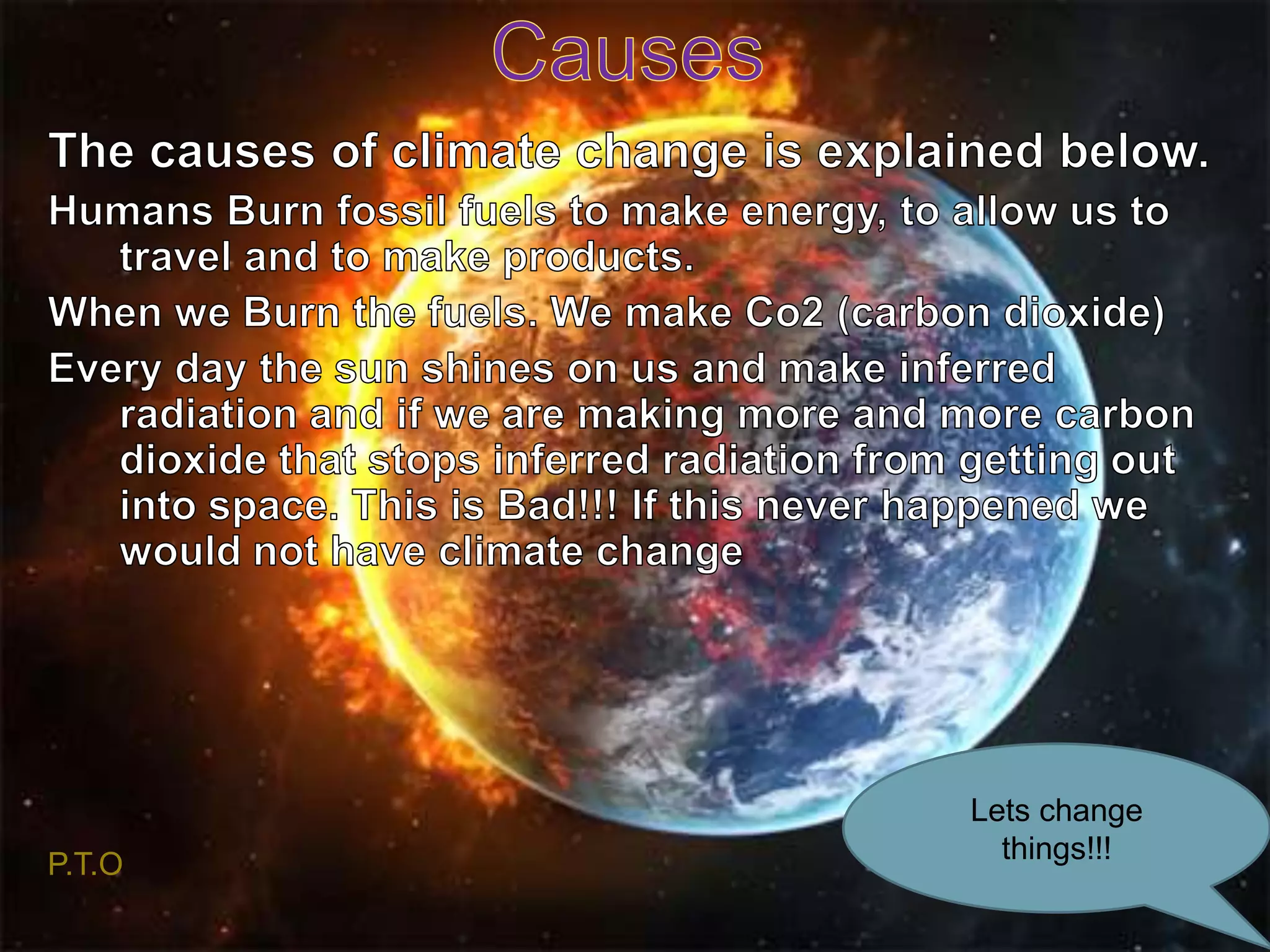 Causes of climate change and how we reduce | PPTX